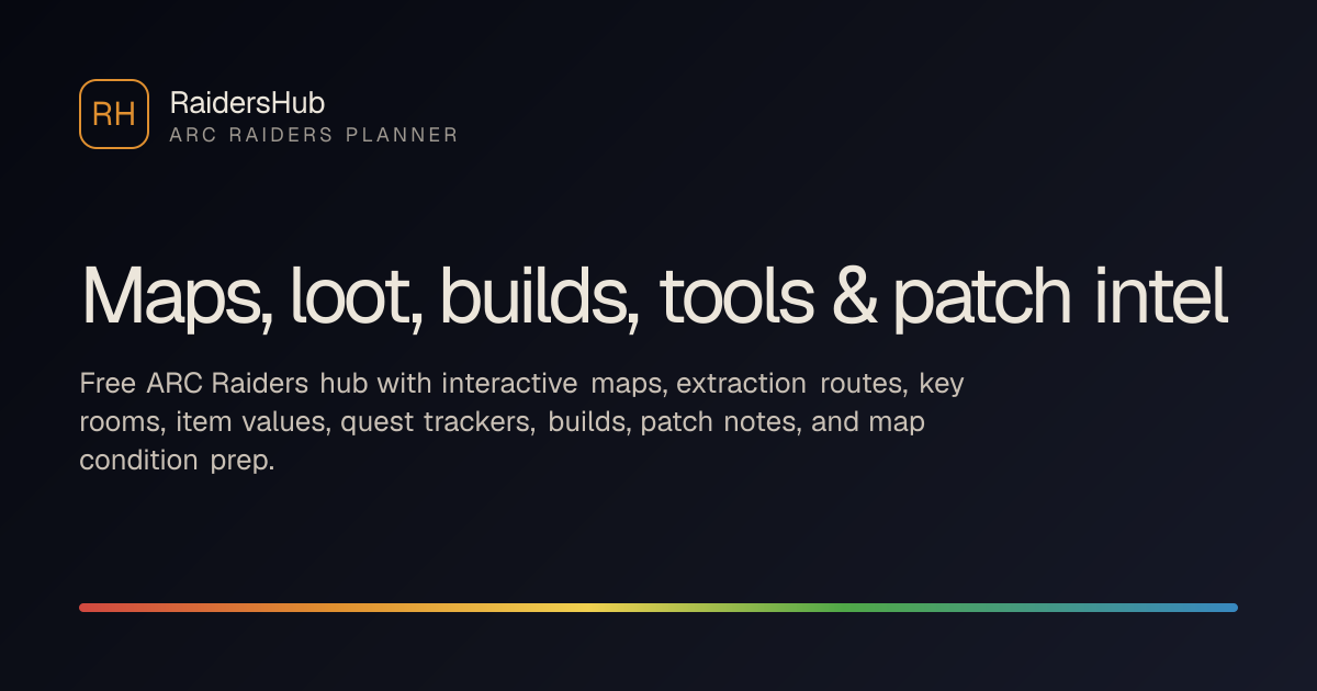 ARC Raiders Interactive Maps: Extracts, Keys, Loot Routes & POIs
